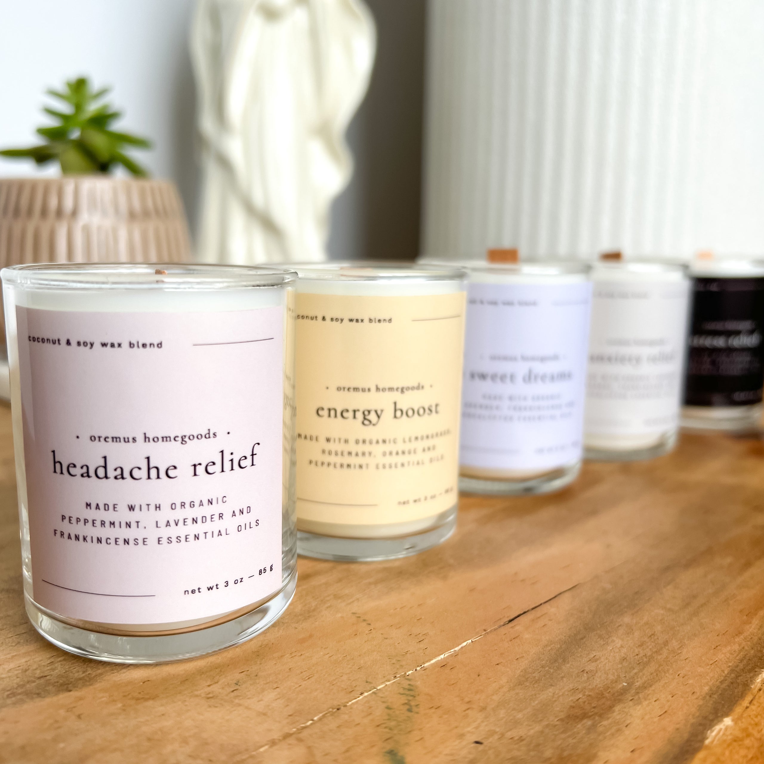 Spa Line Mini Candles | Coconut and Soy Wax Blend with Crackling ...